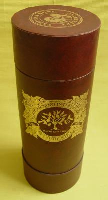 China Custom Small Cylinder Cardboard Wine Canister Packaging Gift Box for Bottle for sale