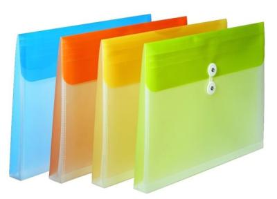 China Custom Waterproof Plastic Document Folder With Pockets / Plastic Files And Folders for sale
