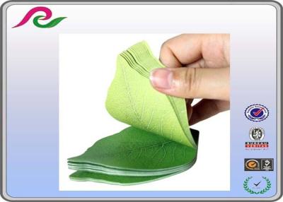 China Green ink offset printing fresh leaf shape decoration sticky notes for sale