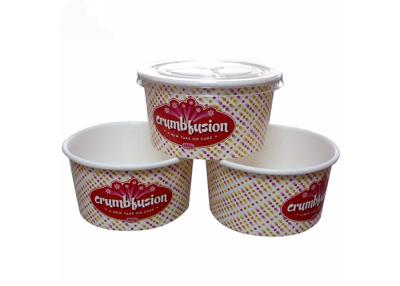 China Personalized Biodegradable Disposable Ice Cream Bowls With Plastic Lid for sale