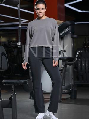 China Breathable Short Sleeve Woman Matching Sets High Rise Flare Pants Workout Clothes Sets for sale