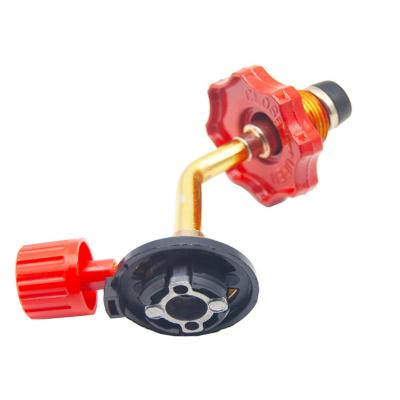 China Cassette Gas Canister Refill Adapter Valve With Dual Control Knobs for sale