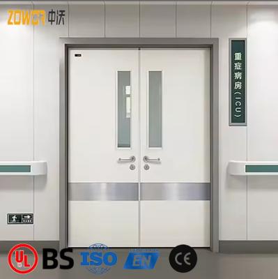 China Project Grade 2 Hour Fire Rated Steel Door UL Standard Security Entrance Doors for Hospital Metro Station for sale
