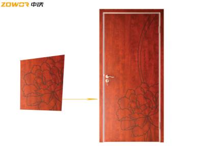 Cina Porta di legno normale curva di spessore finita PVC 45mm dei fiori in vendita