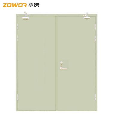 China 0.8Mm Leaf Swing Open Galvanized Steel Fire Exit Doors for sale