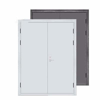 China Powder Coating 60min Fireproof Galvanized Steel Exit Door for sale