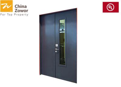 Cina Attivo disuguale grigio scuro gallone di destra della foglia. Porta d'acciaio di protezione antincendio con il pannello di visione in vendita