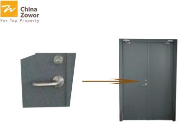 Cina L'alta decorazione ha galvanizzato porte commerciali ricoperte polvere d'acciaio di protezione antincendio del PVC le doppie 76 x 82 in vendita