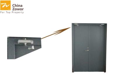 Cina L'alta decorazione ha galvanizzato porte commerciali ricoperte polvere d'acciaio di protezione antincendio del PVC le doppie 76 x 82 in vendita
