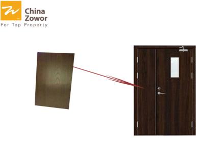 China Beëindigt de staal Geïsoleerde Branddeur met Visiecomité de Houten Korrel van /Walnut Aangepaste Kleur Te koop