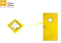 China Yellow 1-Hour Fire Rated Steel Insulated Door with Glass Insert - 55mm Thickness, 120mm Frame Depth for Hospital Safety for sale