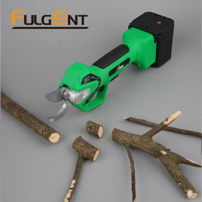 Cordless Electric Pruning Shears showing ergonomic design and sharp blades