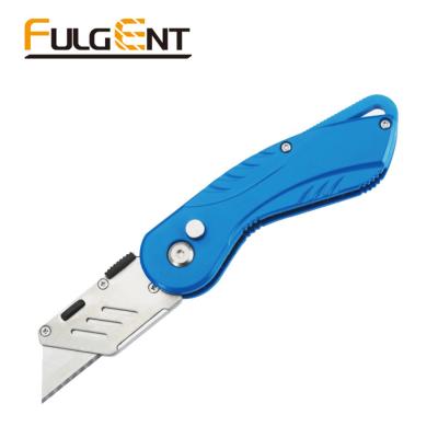 China High Carbon Steel Box Cutters 18mm Self Retracting Pocket Knife for sale