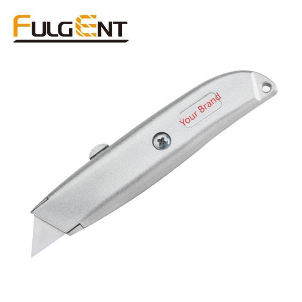 Quality 19mm Auto Retractable Box Cutter Zinc Alloy Self Retracting Safety Box Cutter for sale