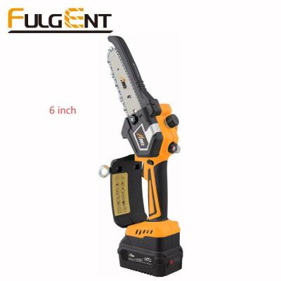 China 2Ah 6 Inch Battery Chainsaw 400W Lithium Battery Chainsaw For Tree Pruning for sale