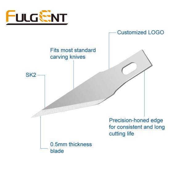 Quality 40x8.5mm SK2 Utility Knives Blades Carbon Steel Hobby Craft Knife Blades for sale