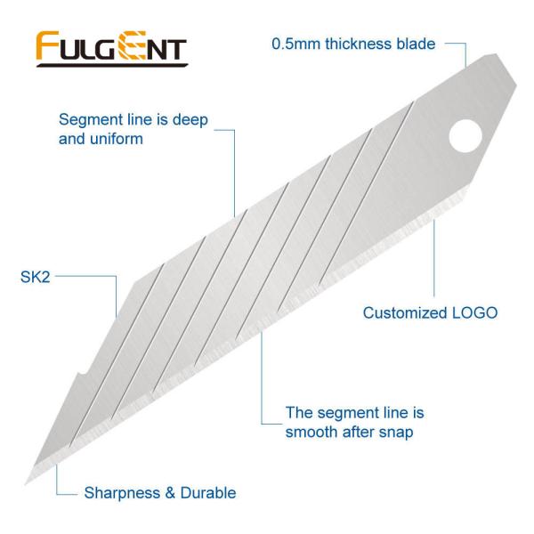 Quality Silvery 18mm Snap Off Blades 0.5mm Thickness Replacement Snap Off Blades for sale