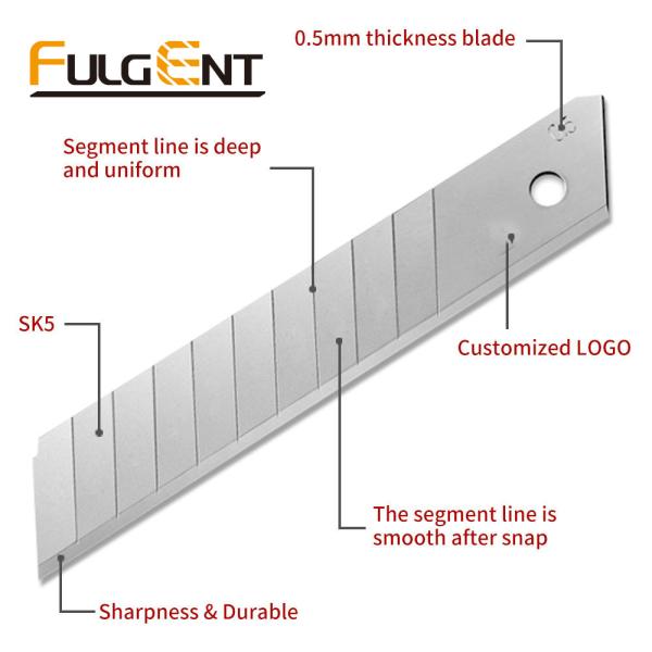 Quality SK5 Utility Knife Breakaway Blade 18mm Deep Segment Line Customize for sale