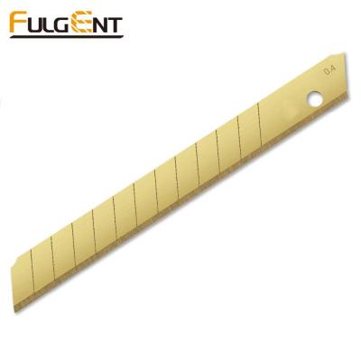 China Golden Utility Knives Blades With SK2 Carbon Steel And Titanium Coating for sale