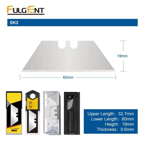 Quality Trapezoid Blade SK2 Carbon Steel Utility Knives Blades 200 Packs for sale