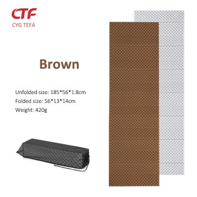 China Aluminum film XPE foam Outdoor Camping folding Mat Lightweight Insulation and moisture-proof for sale