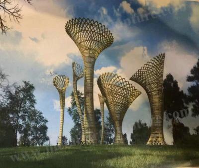 China Large Park Decorative Outdoor Metal Art Sculpture With Abstract Hollow Modern Design for sale