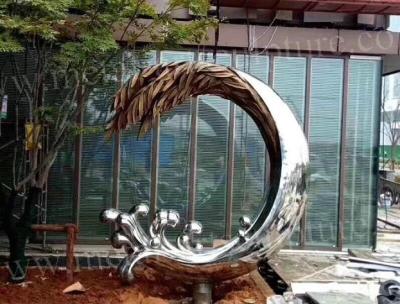 China Hotel Decoration Metal Art Sculpture Artificial Style Contemporary Art Statues for sale