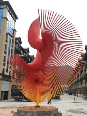 China Large Outdoor Metal Sculptures , Iron Garden Sculptures With Size Customized for sale