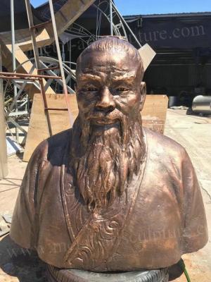 China Huge Clay Statue Copper Bust Sculpture Garden Figurines Statue Museum Decoration for sale
