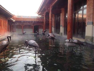 China Realistic Copper Animal Sculpture Dimensions Customized For Pool Decoration for sale