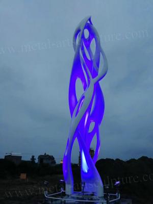 China Welded Stainless Steel Sculpture Exterior Decoration Huge Circle Shape Design for sale