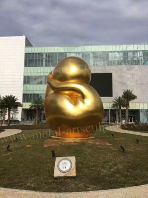 China Stainless Steel Sculpture Calabash Modern Art Design for Outdoor Decoration for sale