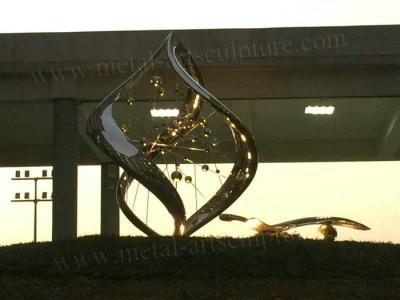 China Custom Color Modern Stainless Steel Sculpture As Landscaping Garden Decoration for sale
