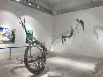 China Contemporary Famous Abstract Sculptures Outdoor Large Metal Garden Ornaments, modern art for sale