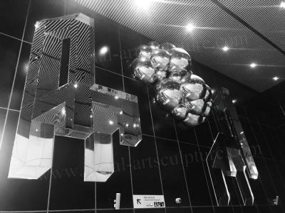 China Cloud Design Modern Abstract Metal Wall Art Sculpture Natural Style Stainless Steel Statue for sale