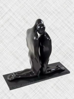 China Contemporary Bronze Sculpture Abstract Painted Lover Statue As Indoor Decoration for sale