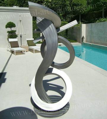 China Honed Surface Abstract Metal Art Sculptures Artwork As Swimming Pool Decoration for sale