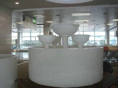 China Painted Color Water Sculpture Fountains Contemporary Artwork ODM Accept for sale