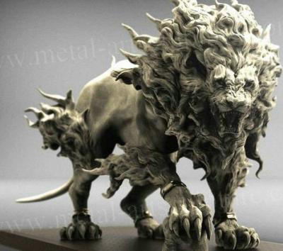China Yard Ornaments Fiberglass Animal Sculptures Abstract Roaring Lion Sculpture for sale