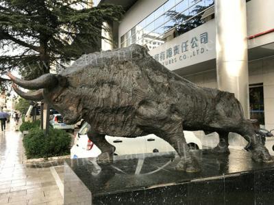 China Contemporary Fiberglass Animal Sculptures Cattle Style For Outdoor Decoration for sale