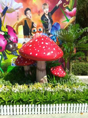 China Residential Landscaping Large Outdoor Statues Custom Mushroom Sculpture For Decoration for sale