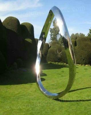 China Modern Metal Garden Sculptures , Large Outdoor Modern Circle Sculpture for sale