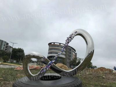 China Circle Design Large Outdoor Statues Outdoor Decoration Welded Garden Art Sculpture for sale