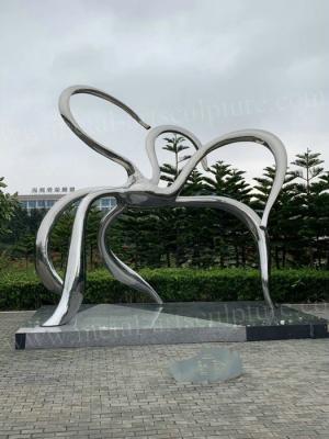 China Huge Garden Ornaments Statues Stainless Steel Abstract Sculpture Metal Design for sale