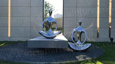 China Art Gallery Modern Abstract Sculpture , Human Shaped Garden Ornaments Sculptures for sale
