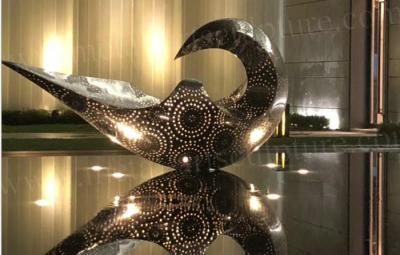 China Glossy Metal Art Famous Abstract Sculptures As Water Fountain Decoration for sale