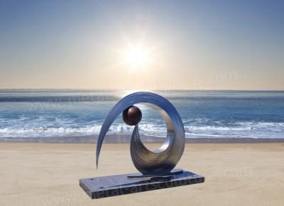 China Creative Design Brush Stainless Sculpture As Outdoor Seaside Decoration for sale