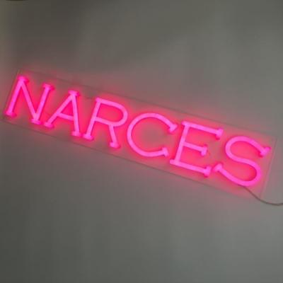 China UL Clear Acrylic Back Neon Sign Letters For Wall 62cm Long for sale