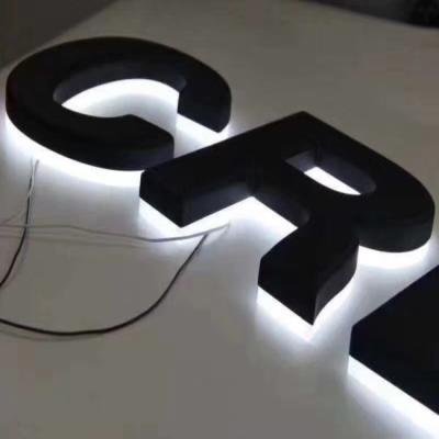 Cina CE retroilluminato ROHS del segno della lettera di Manica del contrassegno di Shopfront del metallo di accensione bianca in vendita