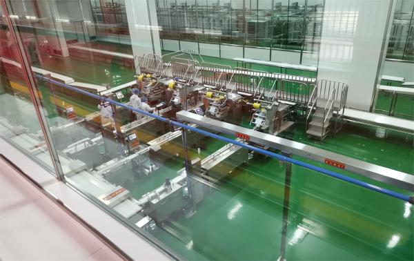Quality 30 M/min Feeding Speed PLC Controller System Automatic Packaging Line For 250 for sale